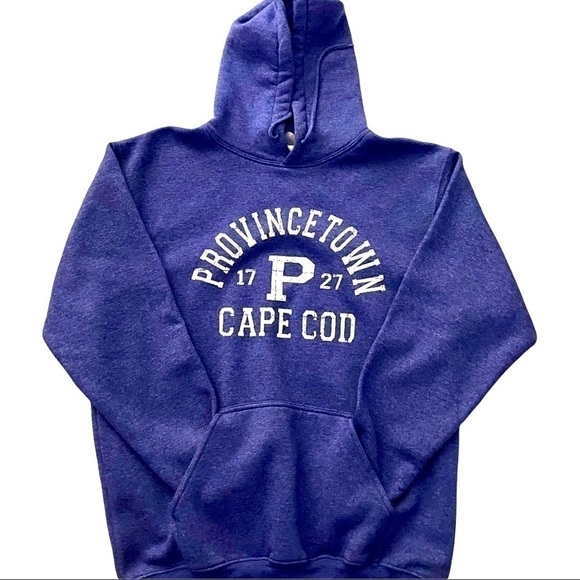 Teemax | Tops | Provincetown Capecod Hooded Sweatshirt Bluepurple Logo ...